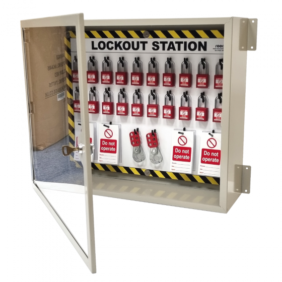 Steel Lockout Station Cabinet Lockable LSE-CAB | Reece Safety