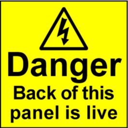 Electrical Safety Labels - Live Panel | Reece Safety