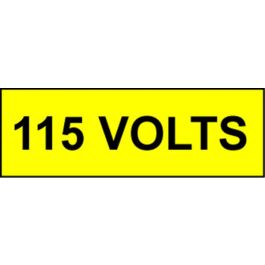 Voltage Labels (Pack 10) 20x60mm 115 Volts | Reece Safety