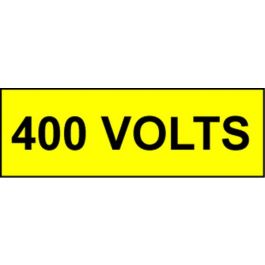 Voltage Labels (Pack 10) 20x60mm 400 Volts | Reece Safety