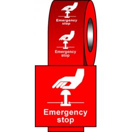 Safety Labels - Red Emergency Stop | Reece Safety