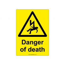 "Danger of death" Safety Sign | Reece Safety