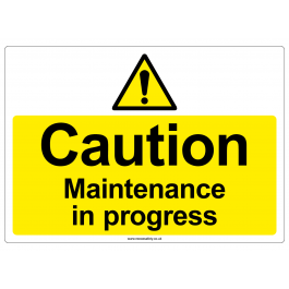 "Caution, Maintenance in progress" Safety Sign | Reece Safety