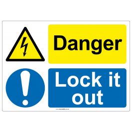 "Danger, Lock it out" Safety Sign | Reece Safety