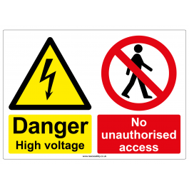 "Danger, No unauthorised access" Safety Sign | Reece Safety