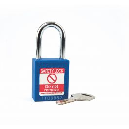 BLUE Steel Shackle safety padlock keyed differently | Reece Safety