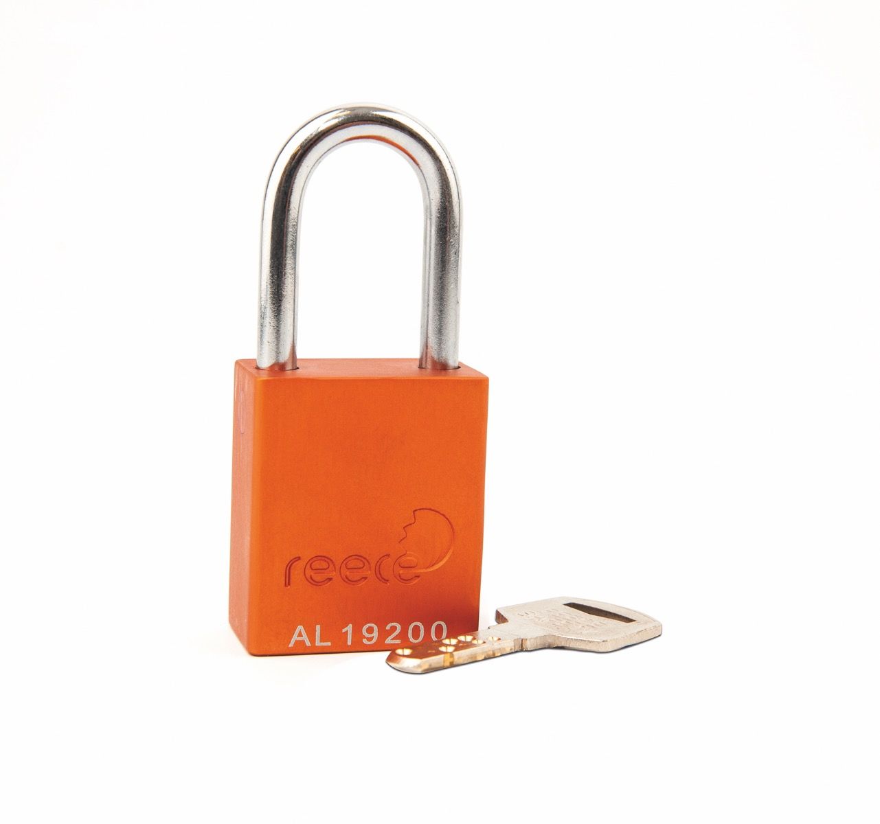 Aluminium bodied safety padlock with steel shackle-orange-Keyed Alike ...