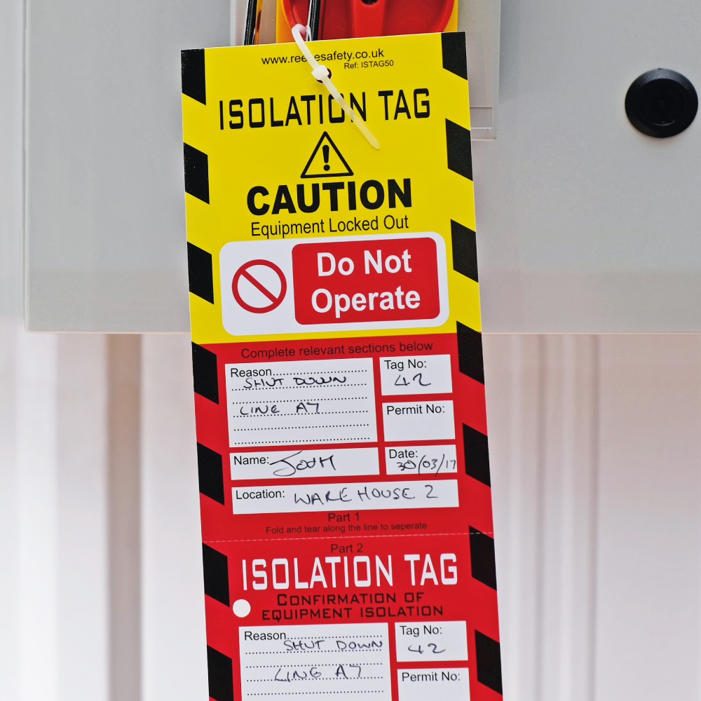 Reece Safety Products - Two Part Isolation Tag | Reece Safety