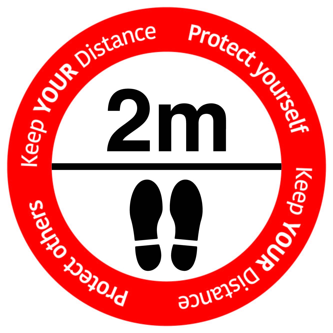 Social distancing "Keep Your Distance" - 450mm dia-Red | Reece Safety