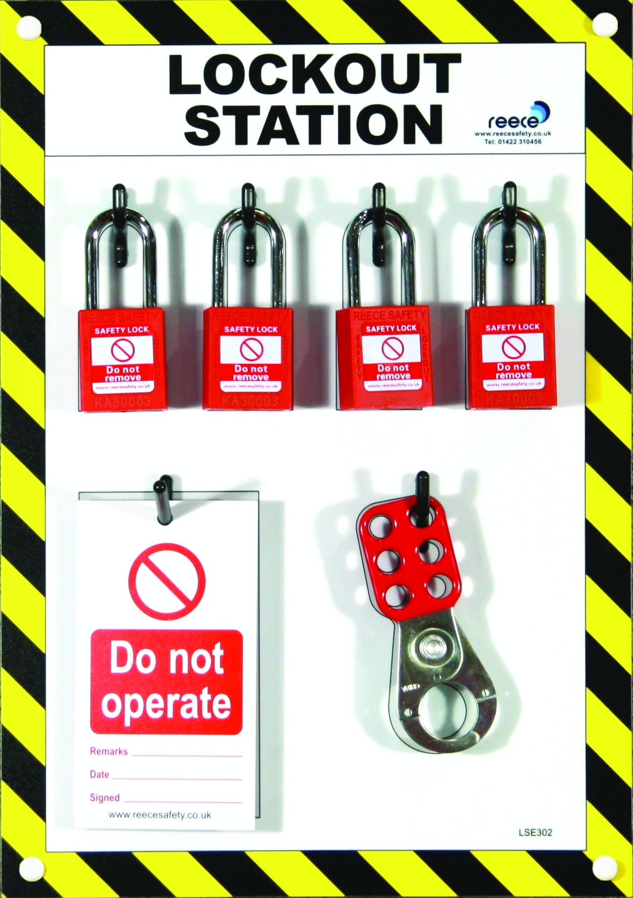 4 Lock Lockout Station - Padlocks, Tags & Lockout Hasps | Reece Safety ...