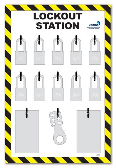 10 Lock Lockout Station Only | Reece Safety | Reece Safety