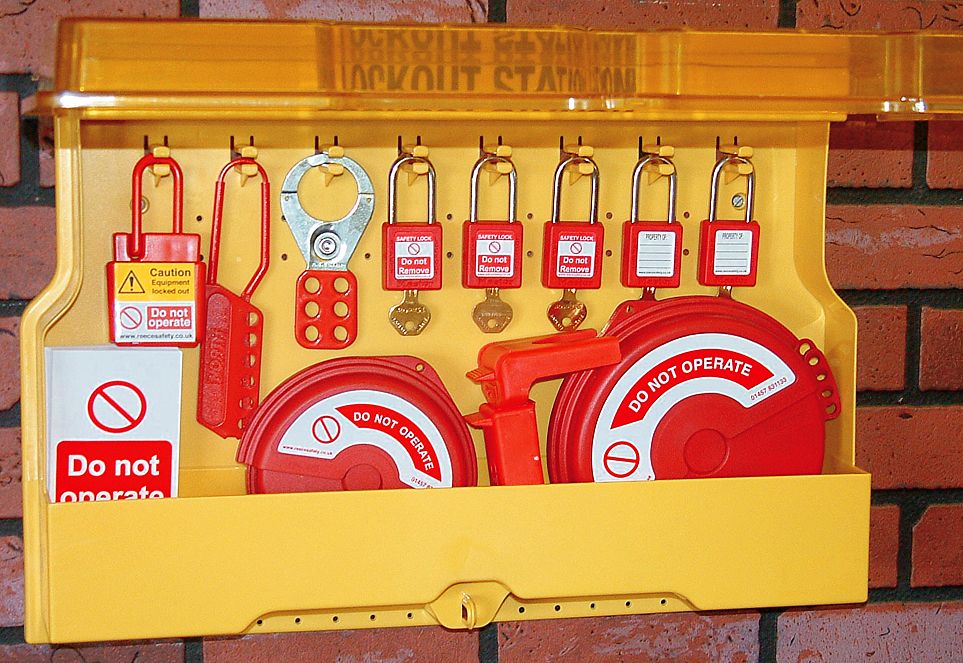 Five Lock Lockout Station with Cover and Contents | Reece Safety