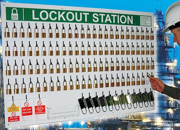 100 lock Departmental Lockout Station (station only) | Reece Safety