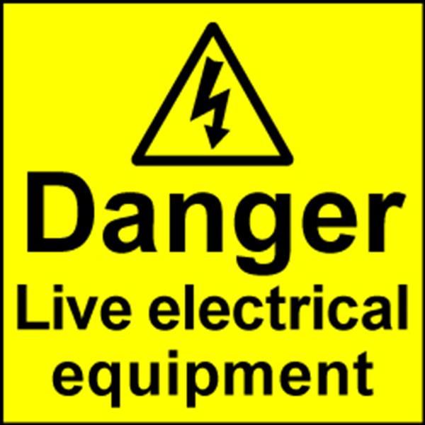 Electrical Safety Labels - Live Equipment | Reece Safety