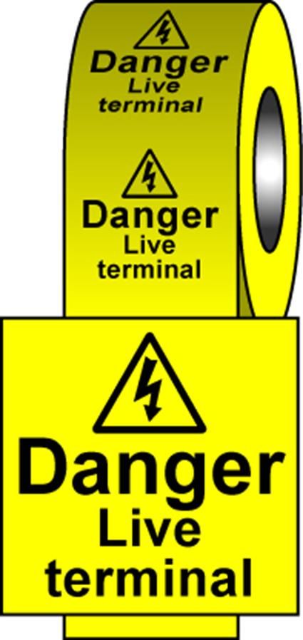 Safety Labels - Live Terminal | Reece Safety