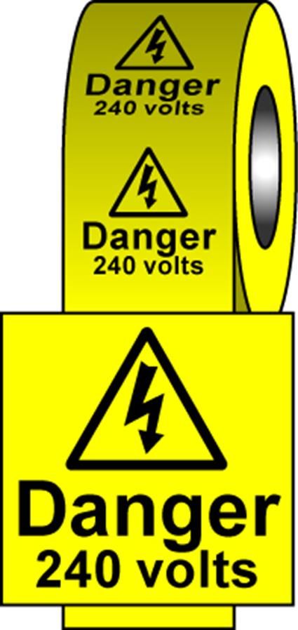 Safety Labels - 240 Volts | Reece Safety