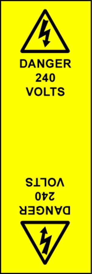 Electrical Cable Marking Labels - 240 Volts | Reece Safety