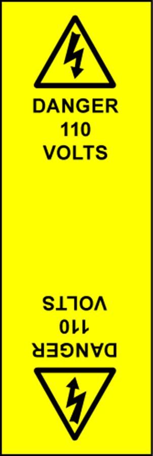 Electrical Cable Marking Labels - 110 Volts | Reece Safety