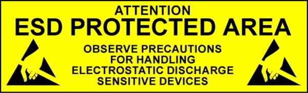Electrostatic Labels - ESD Protected Area | Reece Safety