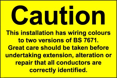 BS7671:2001 Sign (single) 300x400mm rigid | Reece Safety