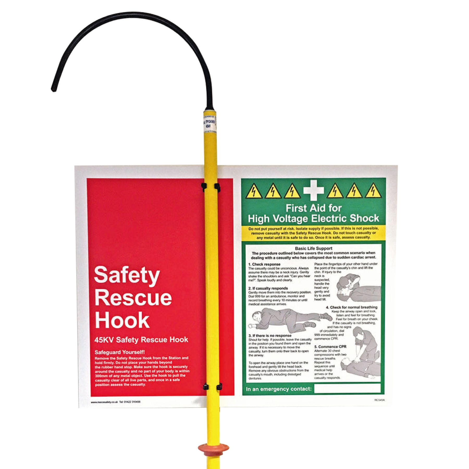 45kV Rescue Stick 1.65m with Rescue Hook Panel | Reece Safety 45kV Rescue Stick 1.65m with Rescue Hook Panel | Reece Safety