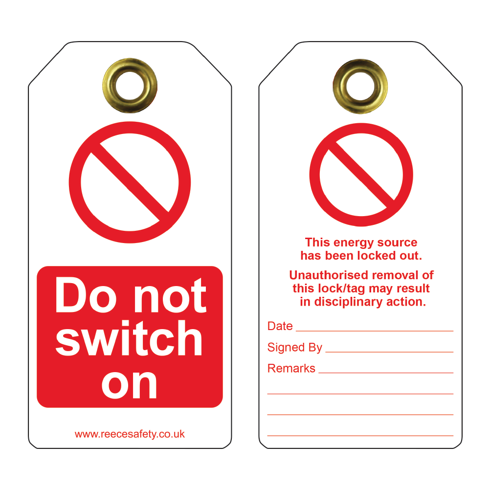 Danger - Do not switch on Tuff Tags (Pack of 10) | Reece Safety
