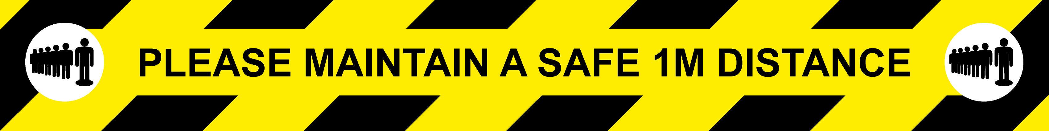 Please maintain a safe 2M distance 150 x 1000mm | Reece Safety
