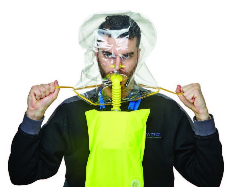 Semmco EEBD self-contained, short duration oxygen (O2) rebreather ...