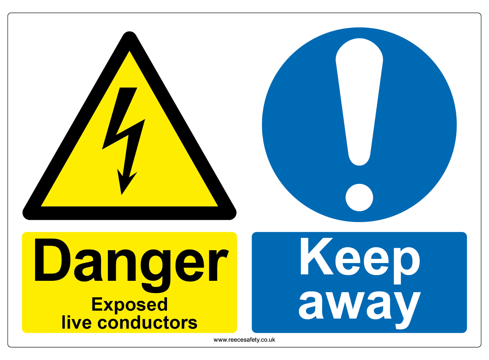 "Danger, live conductors" Safety Sign | Reece Safety