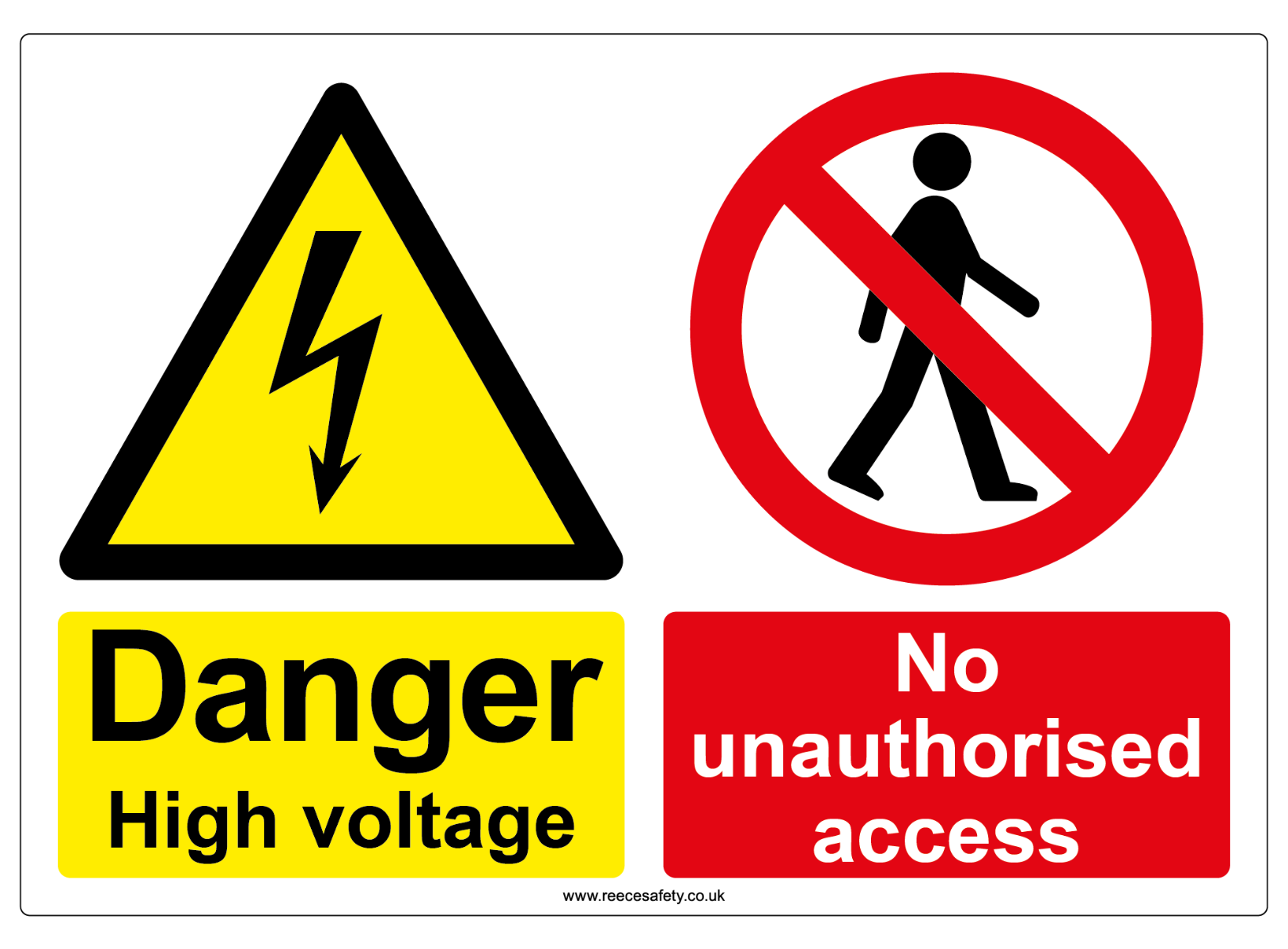 "Danger, No unauthorised access" Safety Sign | Reece Safety