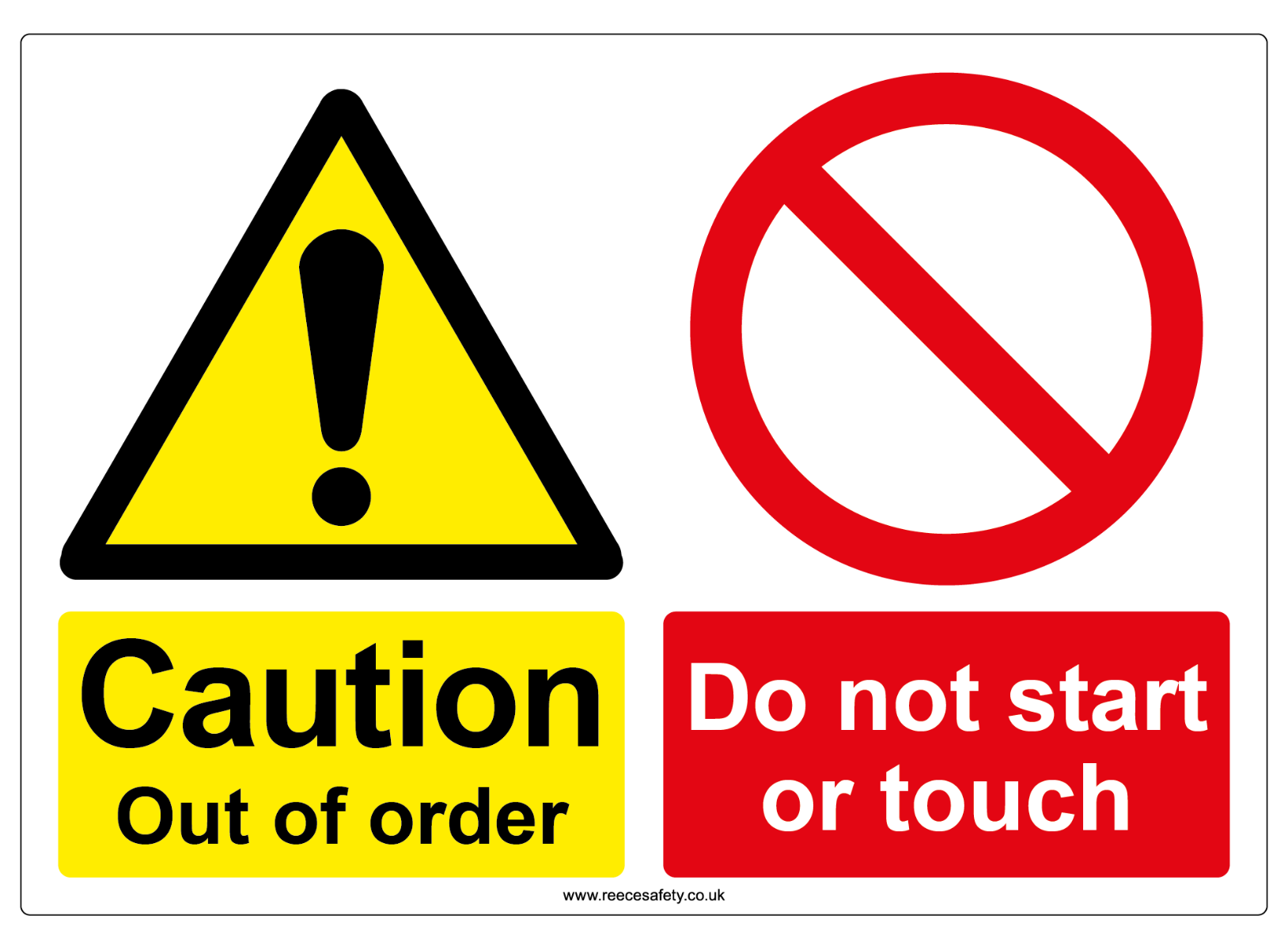 "Caution, Do not start" Safety Sign | Reece Safety