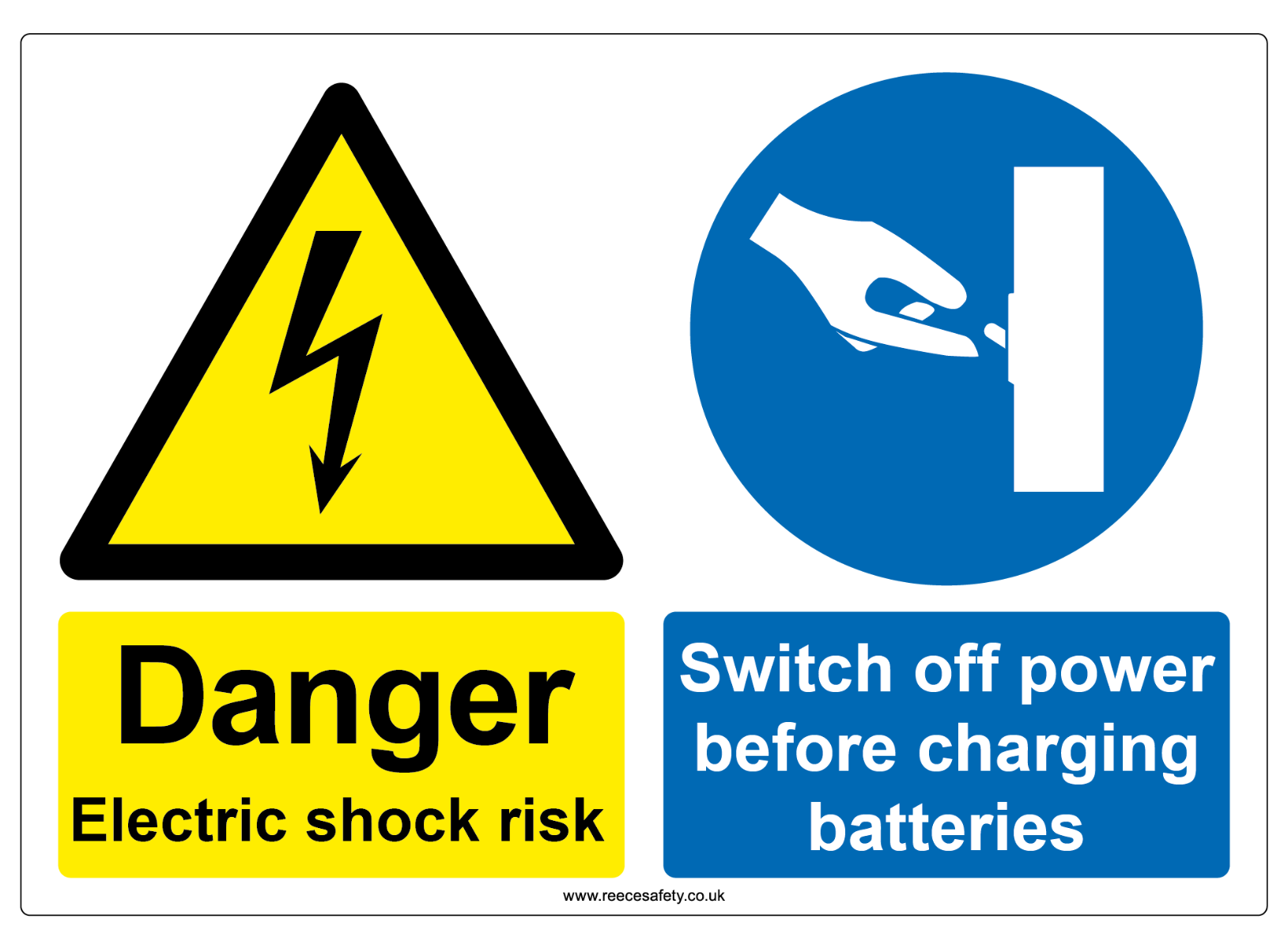 "Danger, Electric shock risk" Safety Sign | Reece Safety