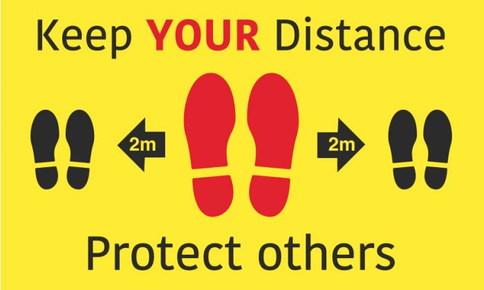 Keep your distance -protect yourselves 300 x 500mm | Reece Safety