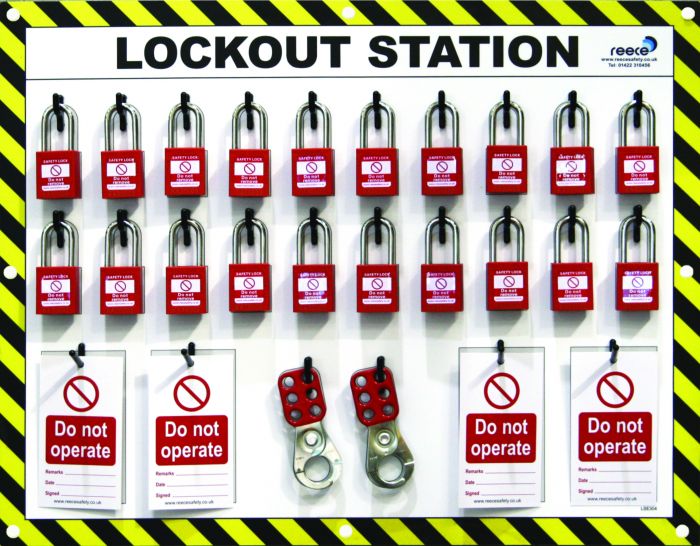 20 Lock Lockout Station With Padlocks, Tags & Hasps | Reece Safety ...